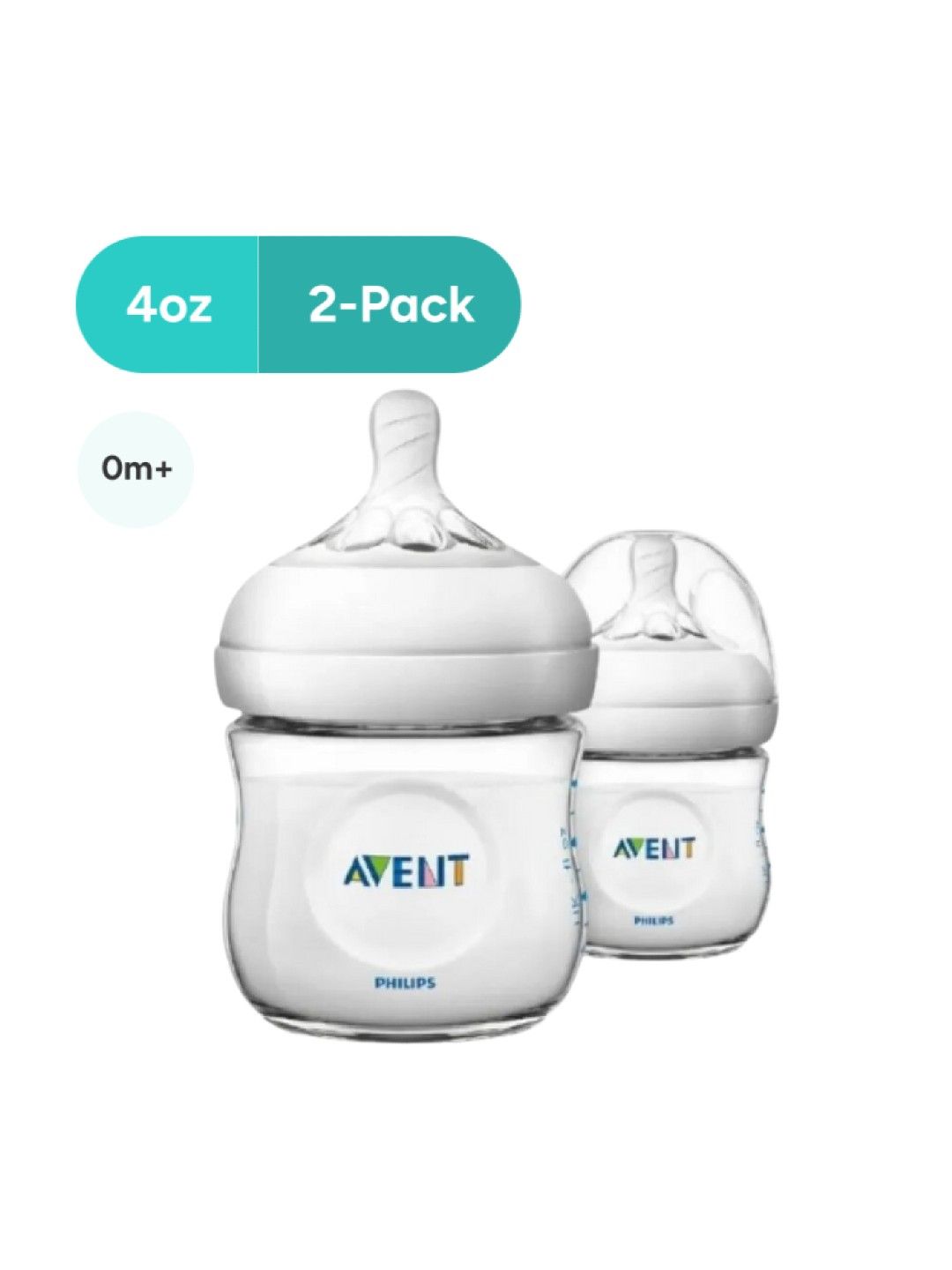 Avent Natural Baby Bottle 2-Pack (4oz) | edamama